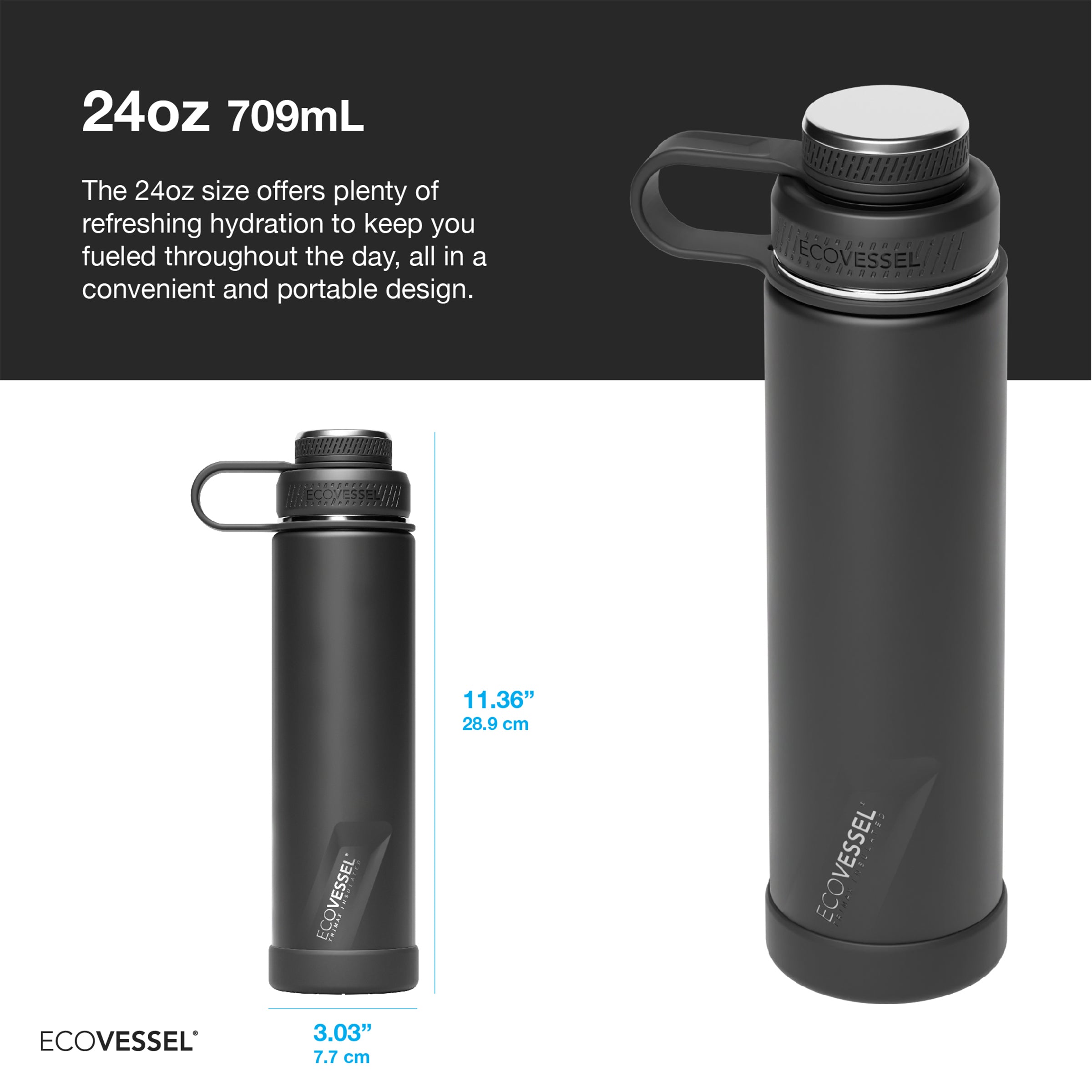 Vacuum Insulated Stainless Steel Water Bottle – EcoVessel