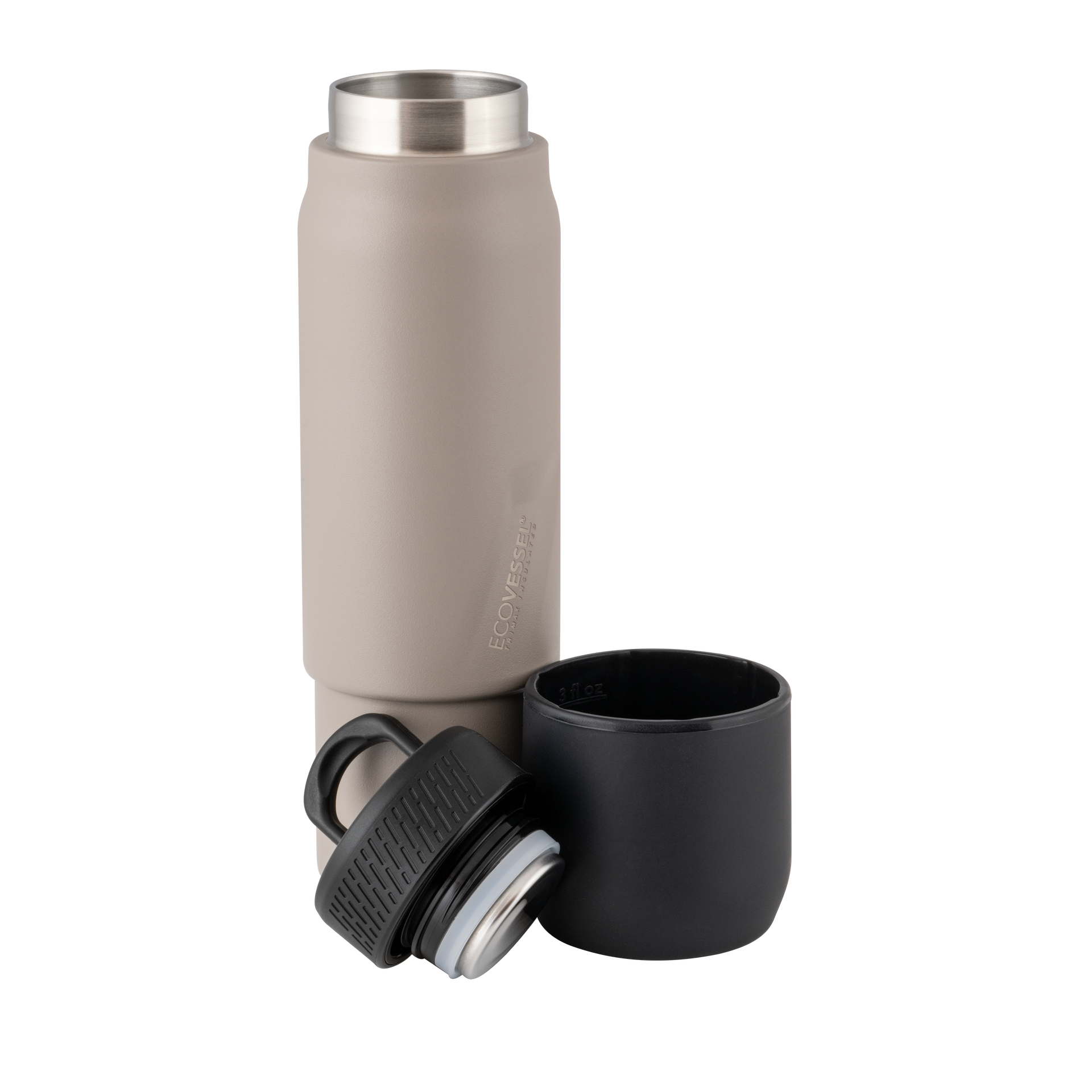 The Flask – 8 oz Bottle with Removable Shot Glass – EcoVessel
