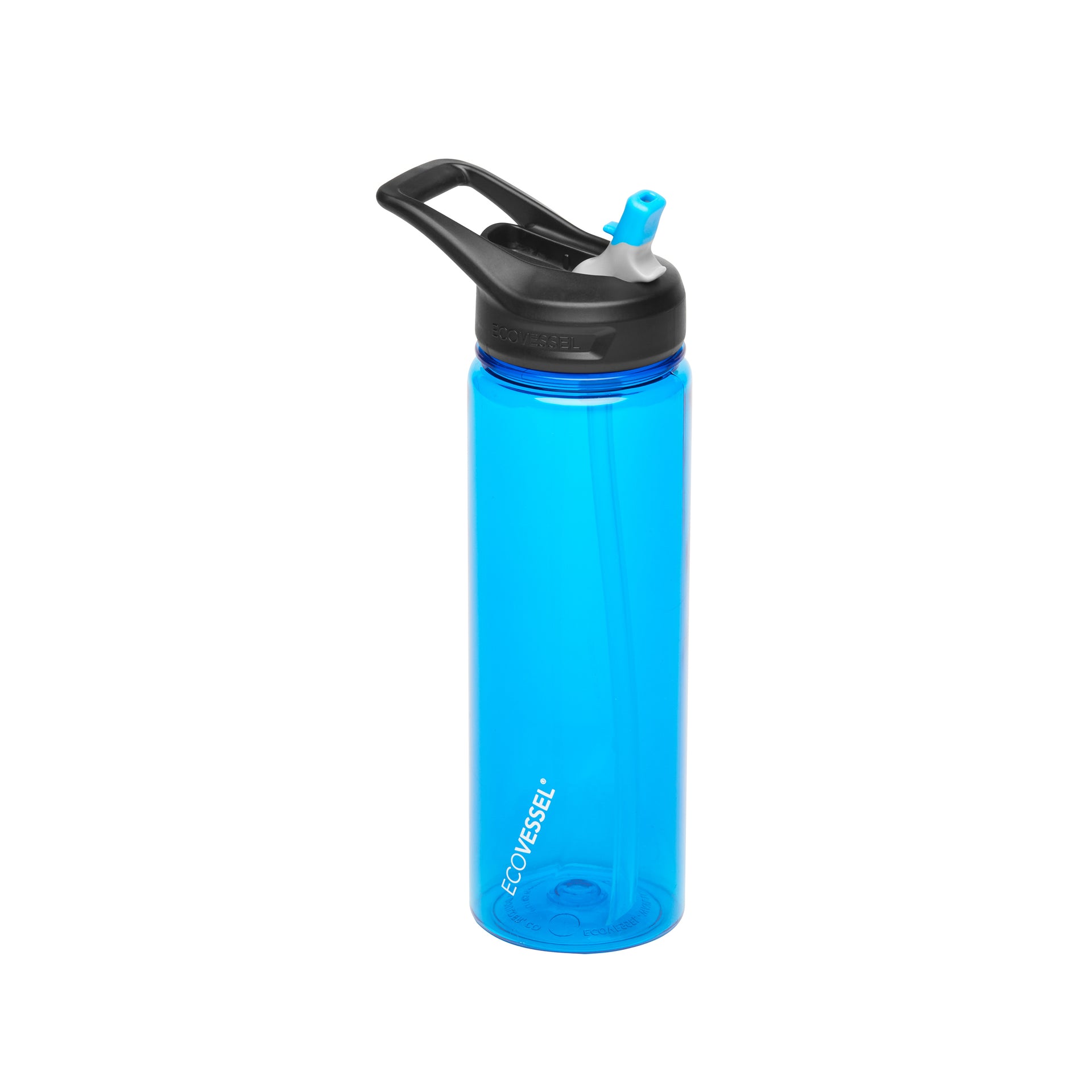 Wave BPA Free Reusable Sports Water Bottle with Straw Flip Top – EcoVessel