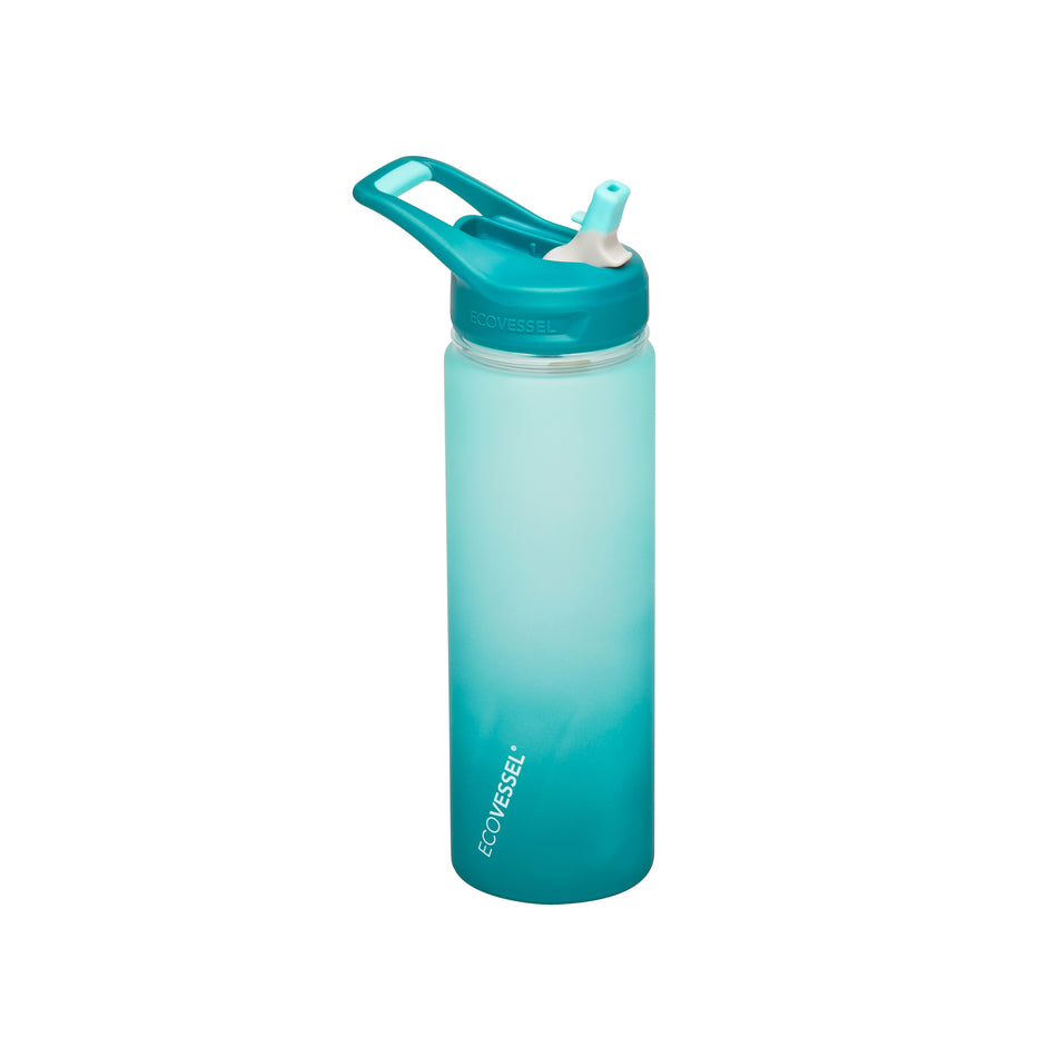 Wave BPA Free Reusable Sports Water Bottle with Straw Flip Top – EcoVessel